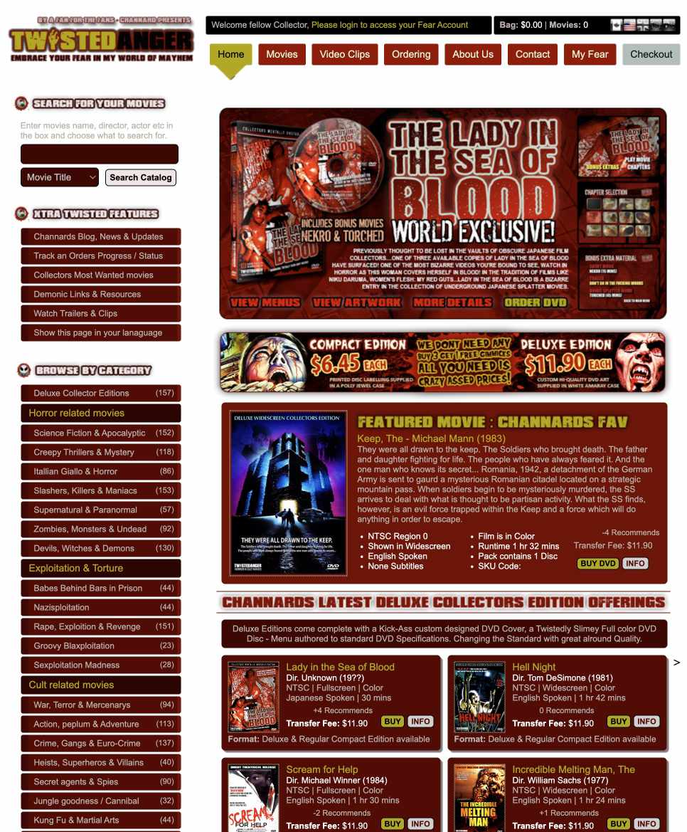Twisted Anger Website - PopHorror